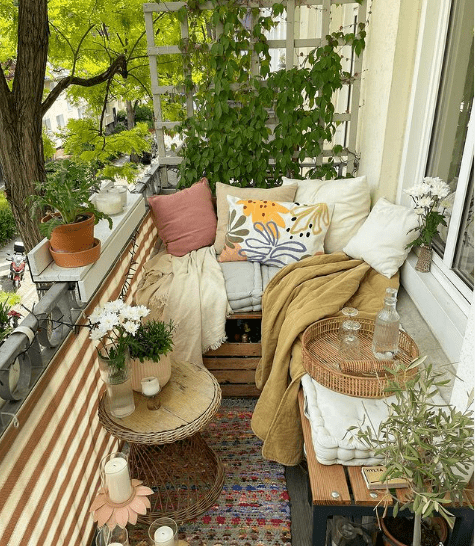 How to Turn A Tiny Balcony Into a Cozy Oasis - Rethink Beautiful